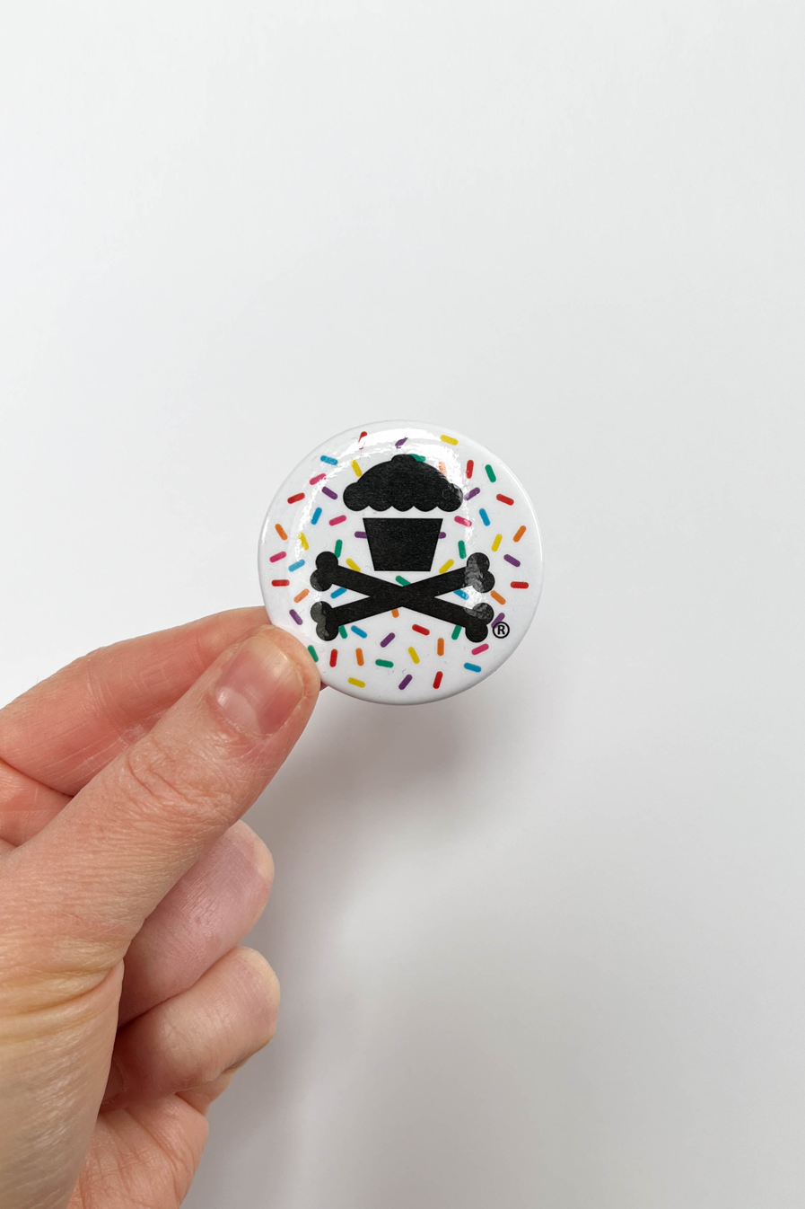 2" Large Pin - Sprinkles Crossbones